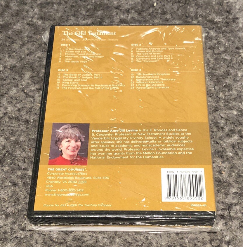 Great Courses The Old Testament Amy-Jill Levine Book & DVD 2001 BRAND ...