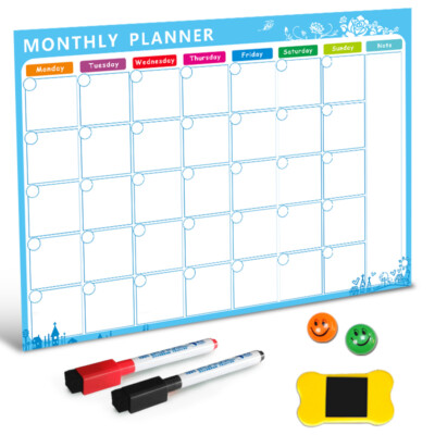 1Pc Magnetic Whiteboard Board Dry Erase Refrigerator To-Do List Monthly ...
