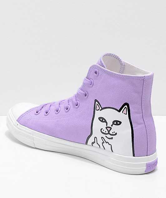 NEW WOMEN'S 5 RIPNDIP NERM HIGH LORD NERMAL CAT PURPLE LAVENDER SKATE ...