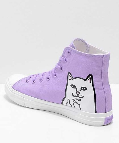 NEW WOMEN'S 5 RIPNDIP NERM HIGH LORD NERMAL CAT PURPLE LAVENDER SKATE ...