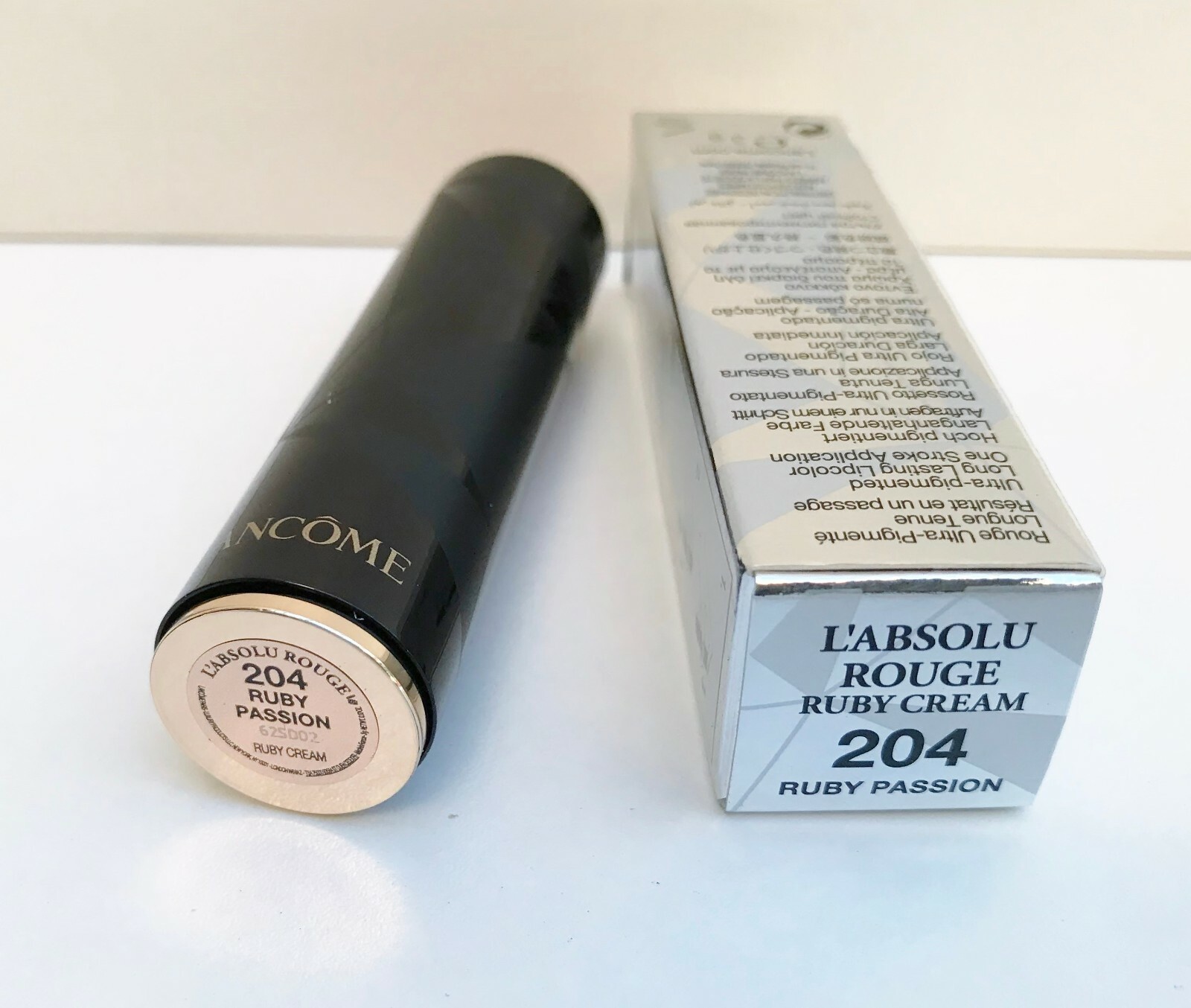 Lancome L'Absolu Rouge Ruby Cream Lipstick, #204 Ruby Passion, 3g, New ...