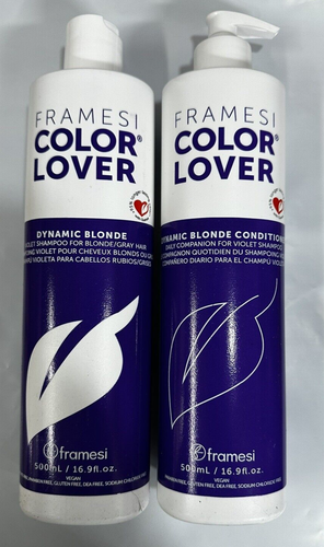 Framesi Color Lover Dynamic Blonde Violet Shampoo & Conditioner 16.9 oz ...