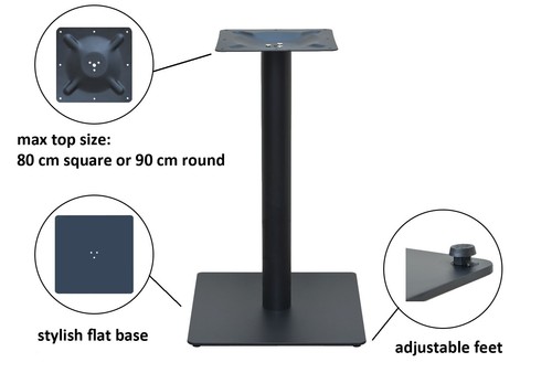 black cast iron flat table base dining restaurant pub square - FREE DELIVERY | eBay UK