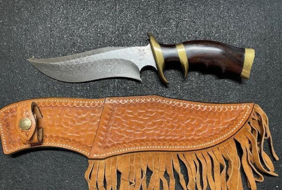 BUCK 904 CUSTOM EL CAJON Sub-Hilt Bowie damascus blade Limited Edition ...