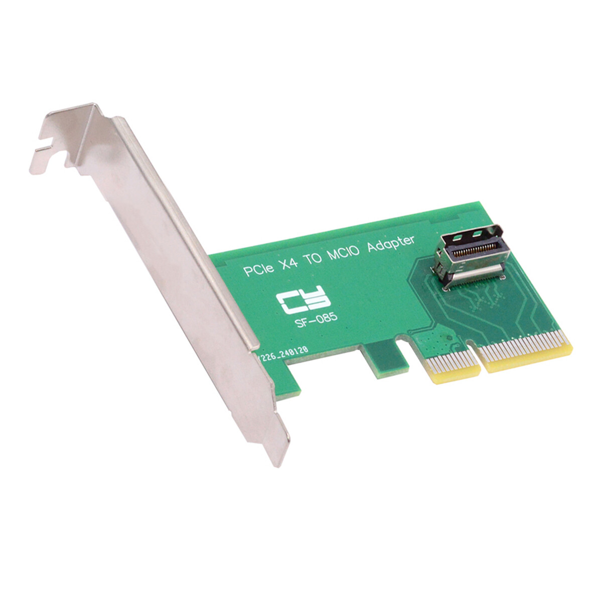 CY PCI-Express 5.0 to MCIO Female 4X 38Pin Host Adapter for PCIe Nvme U ...