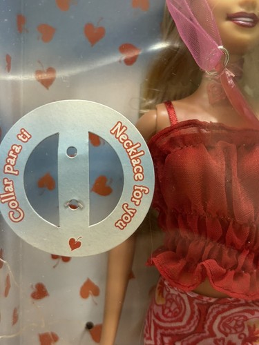 2005 BARBIE with Love Valentine's Day Doll Blonde Heart Necklace Mattel ...