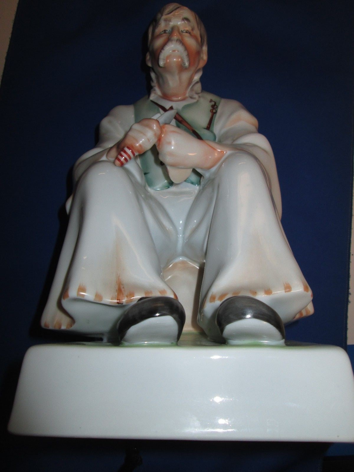 ZSOLNAY BACON MAN HUNGARIAN LARGE Porcelain Figurine | eBay