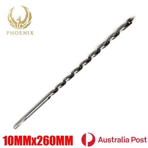 10MM Auger Drill Bits 260MM Long Wood Twist Timber Drilling Set Carbon ...