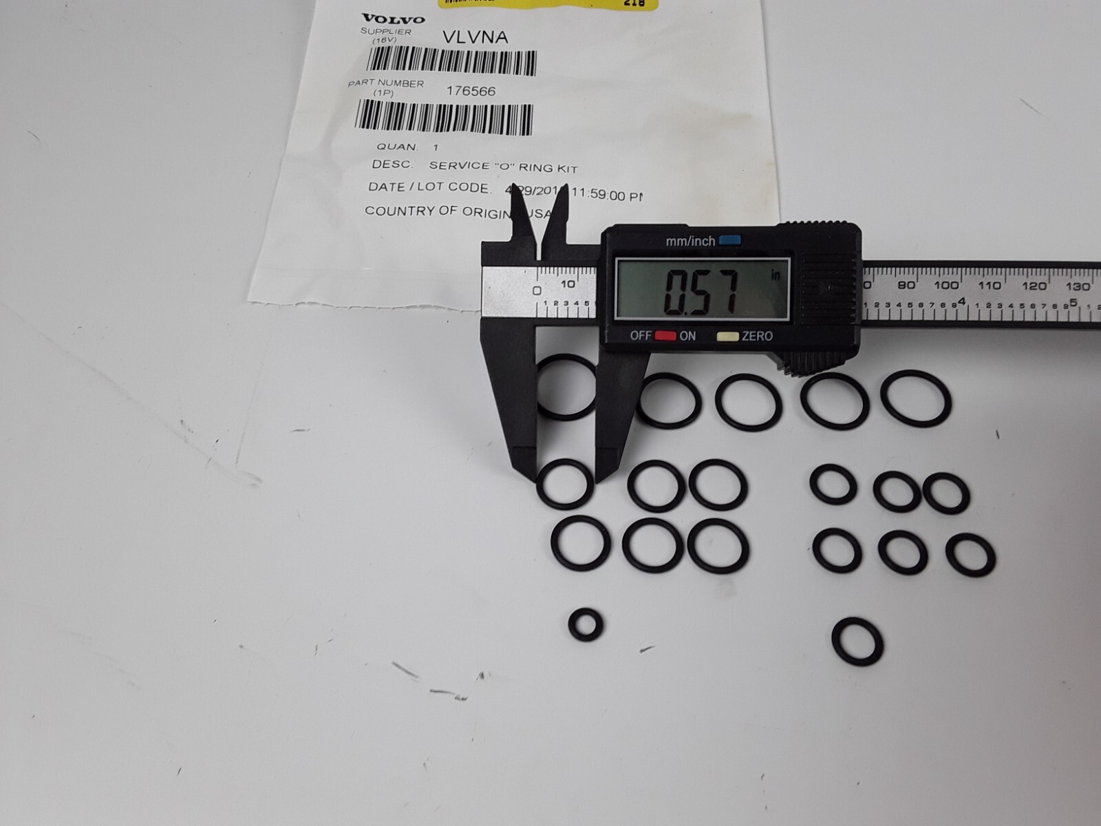 Volvo 176566 O-RING ASSORTMENT KIT 2799202 525674 ABP N83 312125 RDH ...