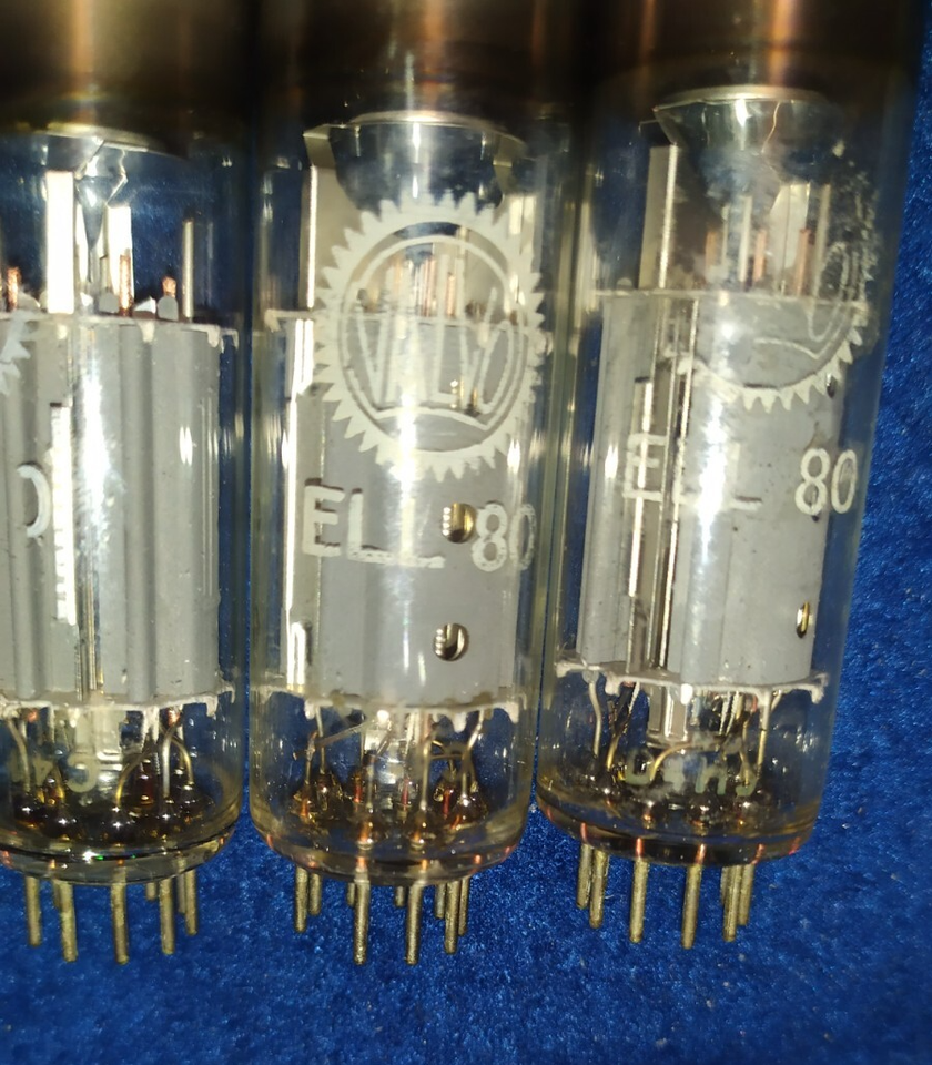 3 x Valvo ELL80 6HU8 Double Beam Power Tetrode Vacuum Tube tstd | eBay