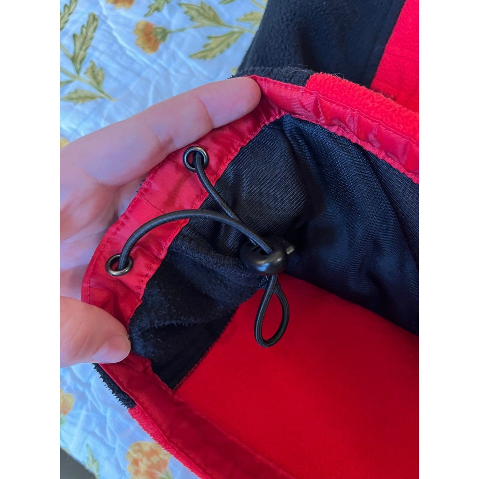 DHL Delivery Fleece Jacket Red Yellow Black Full Zip Long Sleeve Work ...