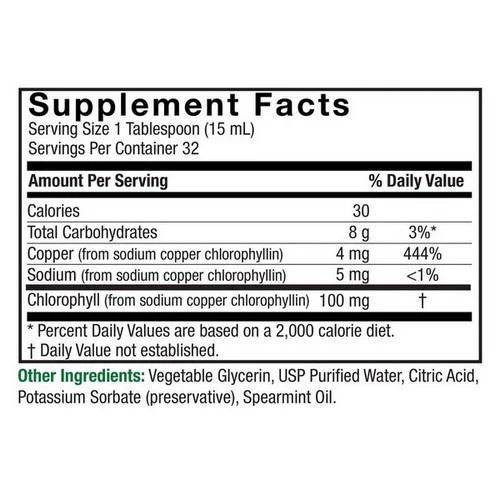 Chlorophyll Liquid 100 Mg 16 Oz By Nature's Answer | eBay Australia