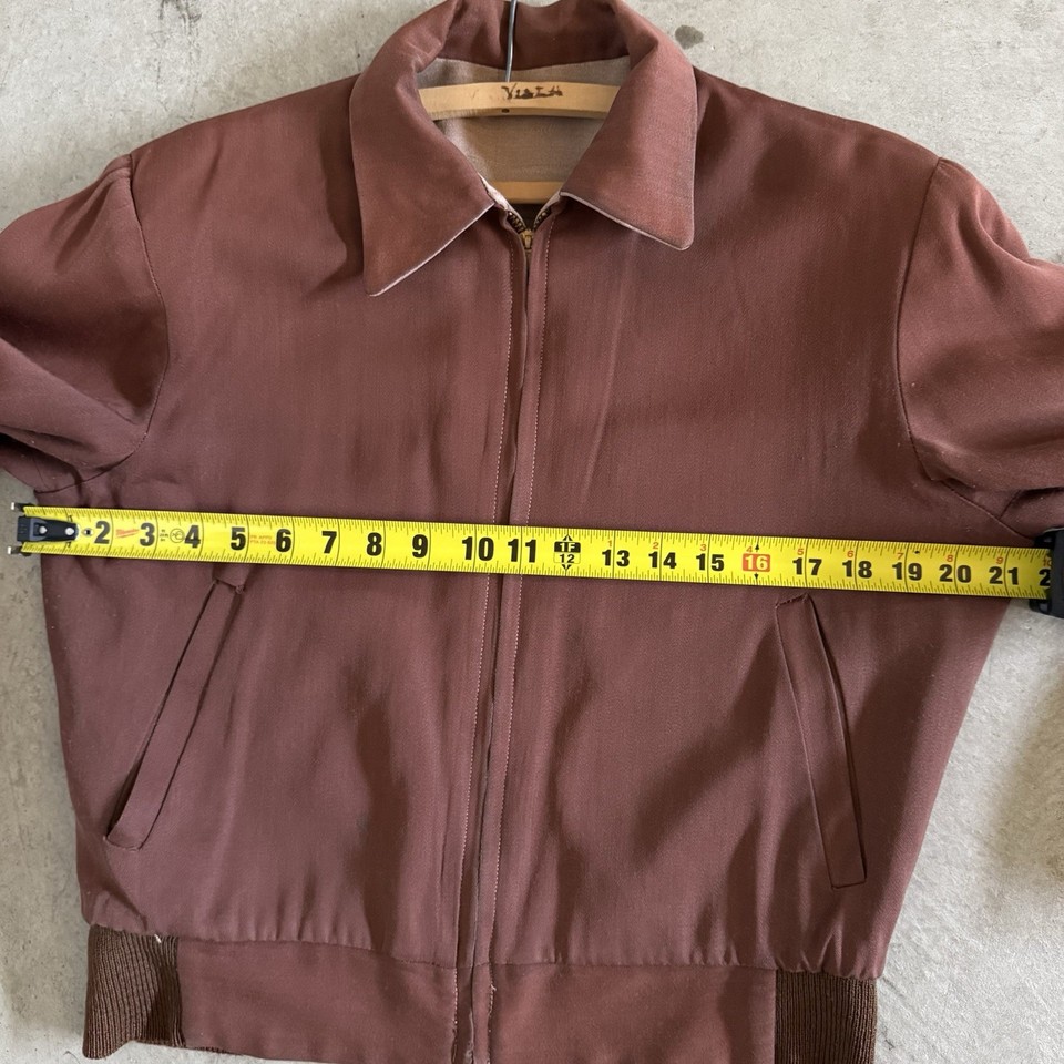 Vintage 50s Atomic Fleck Gabardine Ricky Jacket Reversible Men M/L ...