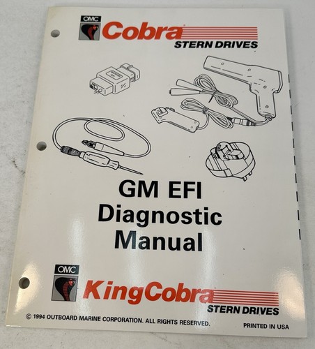 1995 OMC King Cobra Stern Drive HU GM EFI Diagnostic Service Manual PN ...