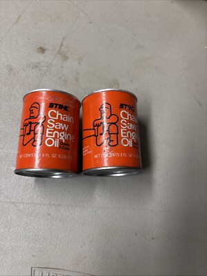 Vintage Stihl Chainsaw Engine Oil 8oz Full Can NOS Sealed X 2 | eBay