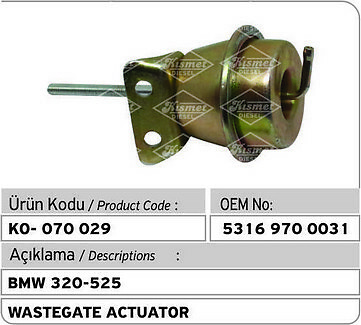 BMW 125d 225d 425d 525d X1 X5 2.0L 155/160 kw Turbocharger Actuator ...