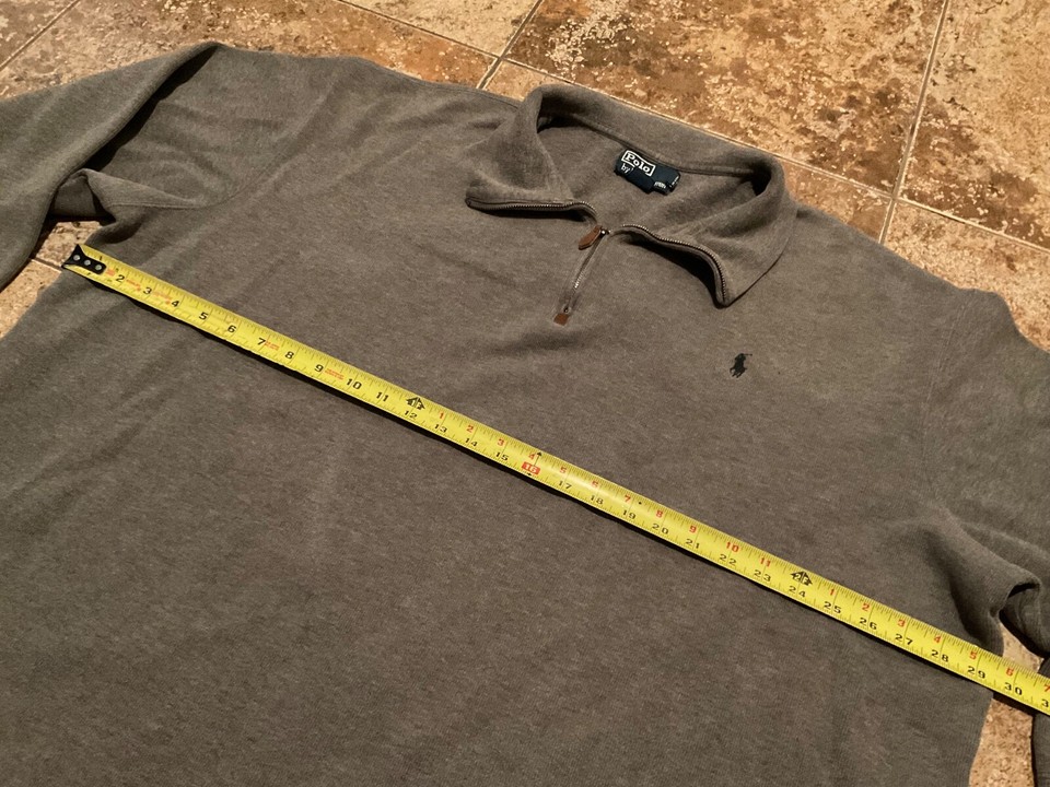 POLO RALPH LAUREN LONG SLEEVE RUGBY SHIRT ( MENS 3XB ) GREY PREOWNED | eBay