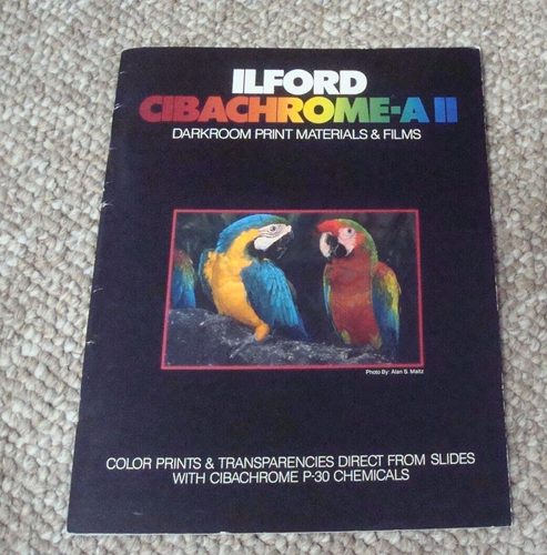 Ilford Cibachrome-A II Darkroom Print Materials & Films. Book | eBay