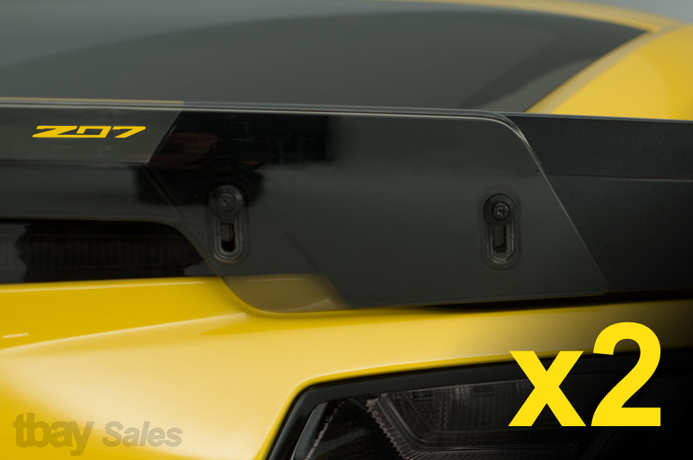 (2) Corvette Stingray C7 Z07 Gurney Spoiler Wing Vinyl Decal Sticker ...