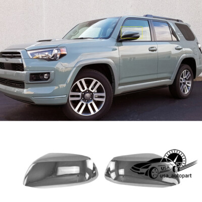 Chrome Top Half Mirror Covers Trim For 14-2023 2024 Toyota 4Runner 2PCS ...