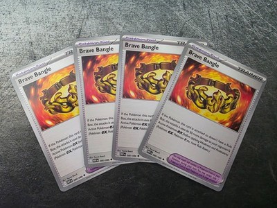 4 x Brave Bangle - 080/086 - Uncommon - White Flare - Playset - Pokemon ...