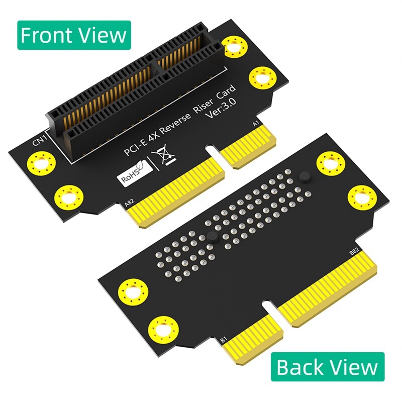 PCI-E 4X 3.0 90-Grad-Reverse-Riser-Karte, Stecker auf Buchse, für 2U ...