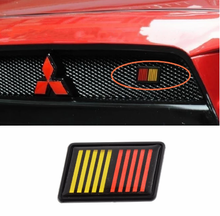 FOR MITSUBISHI LANCER EVO 7 8 9 10 X MR JDM RALLIART FRONT GRILL EMBLEM ...