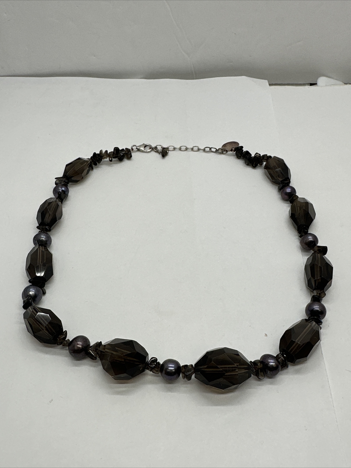 Deb Guyot Designs Smokey Quartz and Cultured Freshwater Pearl, Sterling ...