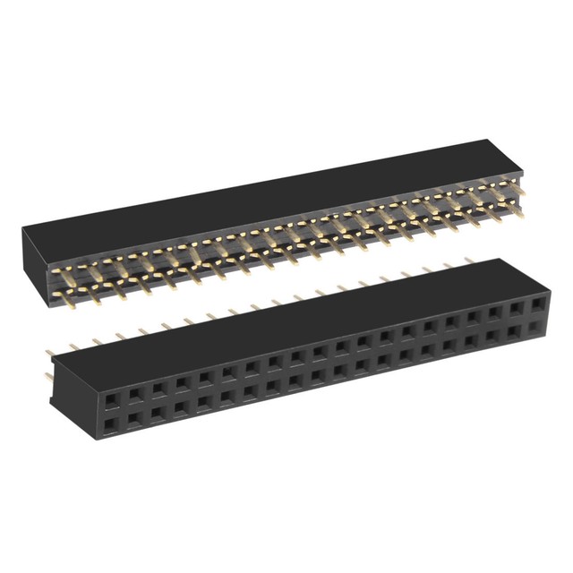 50Pcs 2.54mm Pitch 40P Double Row Straight Connector Pin Header Strip ...