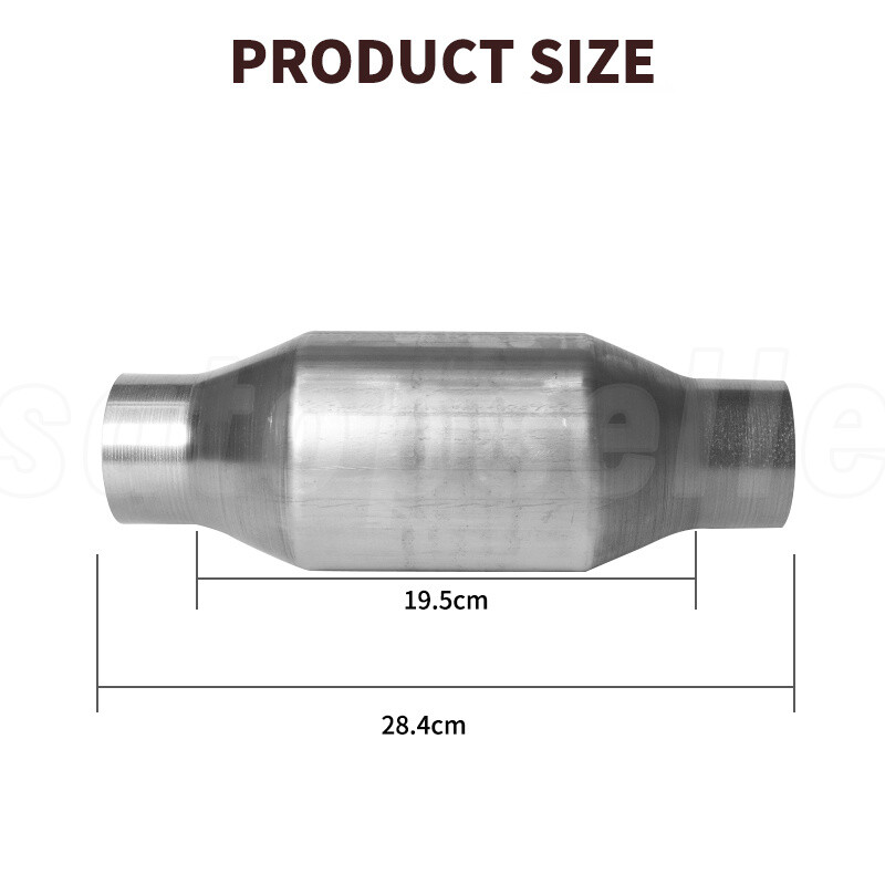 2PCS 2.5" Universal High Flow Performance Catalytic Converter Racing ...