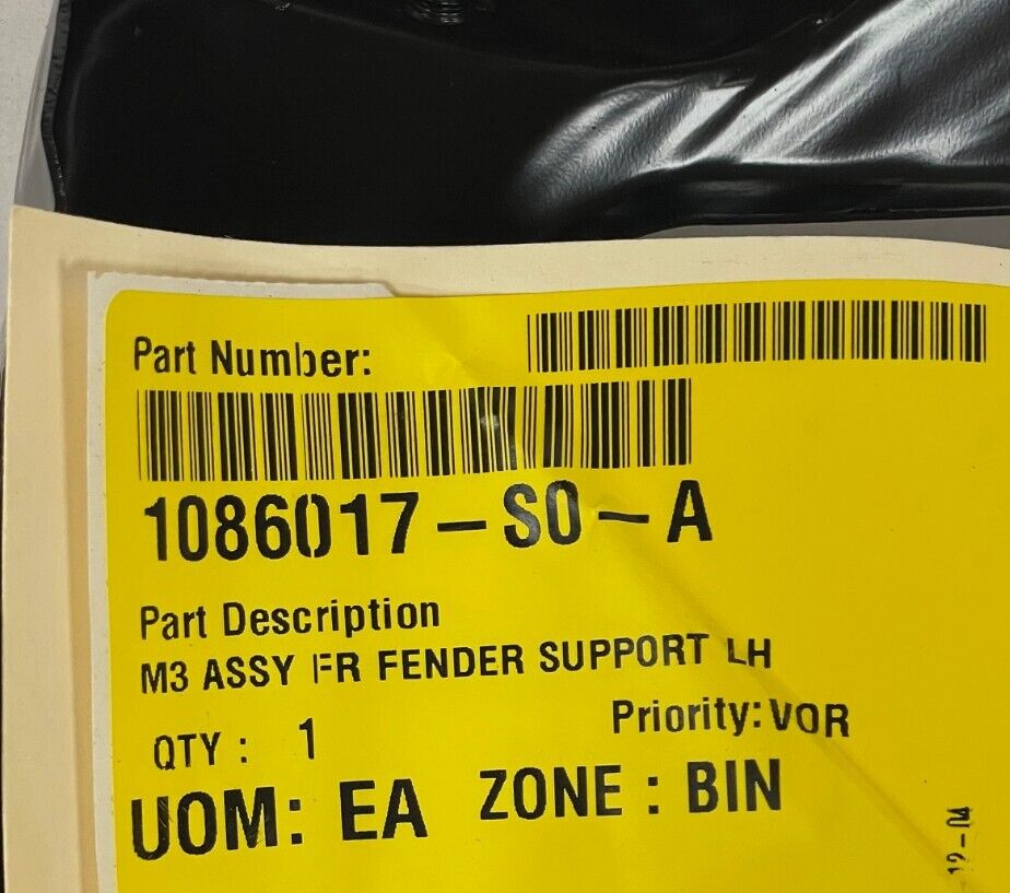 NEW OEM Tesla '17-'23 Model 3 Front Fender Support LH 1086017-S0-A ...