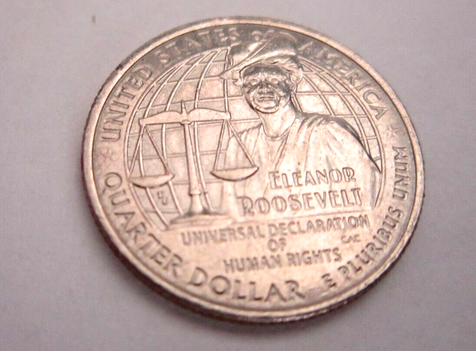 Us Mint 2023D Eleanor Roosevelt Misprinted Quarter "In Cod We Trust ...