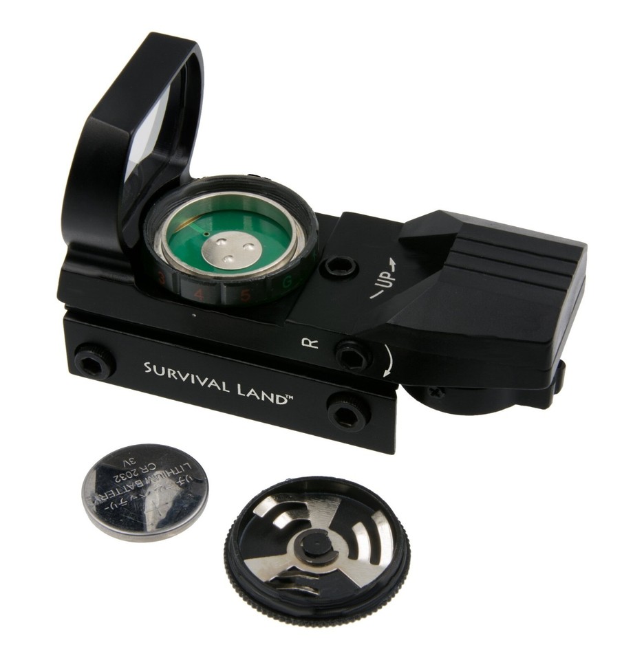 Survival Land Reflex Sight with 4 Selectable Red or Green Patterns | eBay