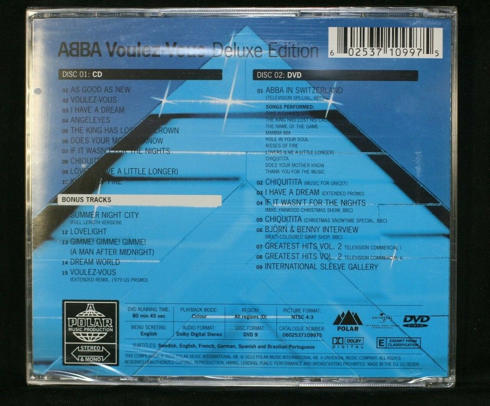ABBA ‎– Voulez-Vous CD+DVD - Remastered Deluxe Edition New Sealed CD | eBay