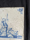 Nice Dutch Delft Blue tile, shepherd and sheep, circa 1700 | eBay