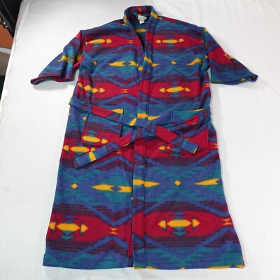 Vintage Southwestern Robe Mens One Size Smoking Aztec Tribal Western ...