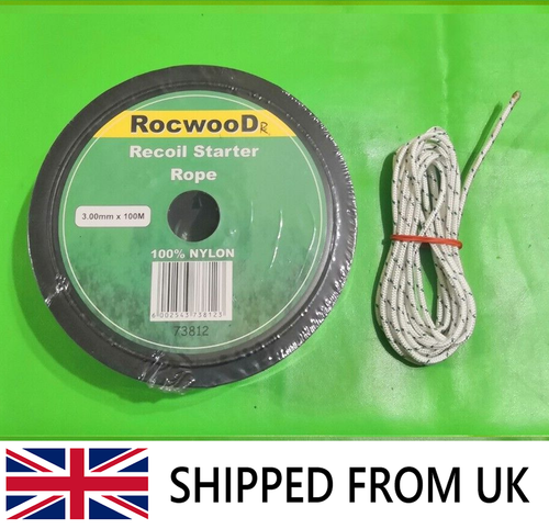 RocwooD Recoil Starter Rope Cord 3mm Lawnmower Chainsaw Strimmer | eBay