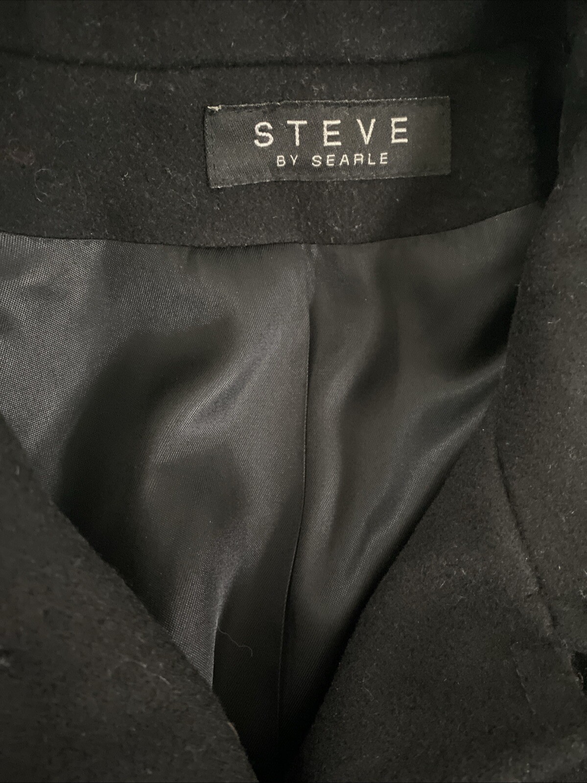 Steve By Searle Black Wool Cashmere Long Maxi Coat Sz 10 Made USA | eBay