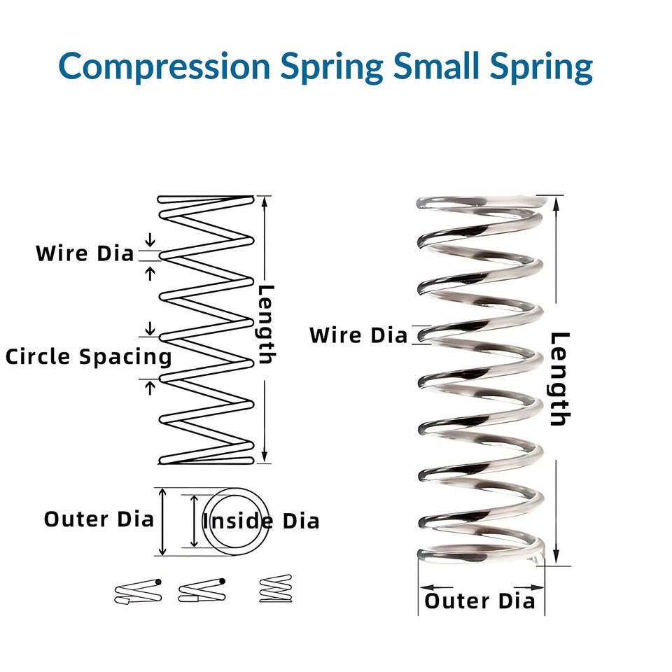 0.2mm-0.4mm Wire Dia 304 Stainles Steel Compression Spring Pressure ...