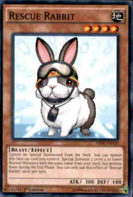 Rescue Rabbit SR04-EN020 1st Common Light Play LP Yu-Gi-Oh! DNA GAMES ...