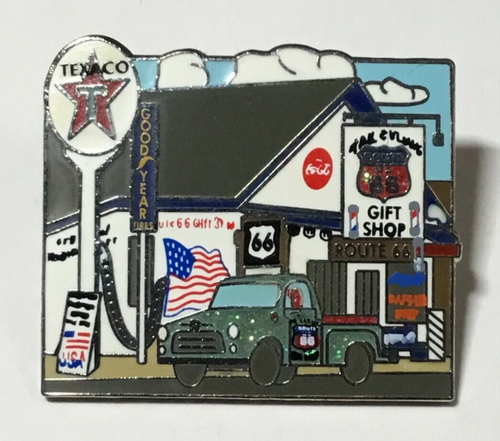 ROUTE 66 Hat / Lapel Pin Texaco and Goodyear Tires | eBay