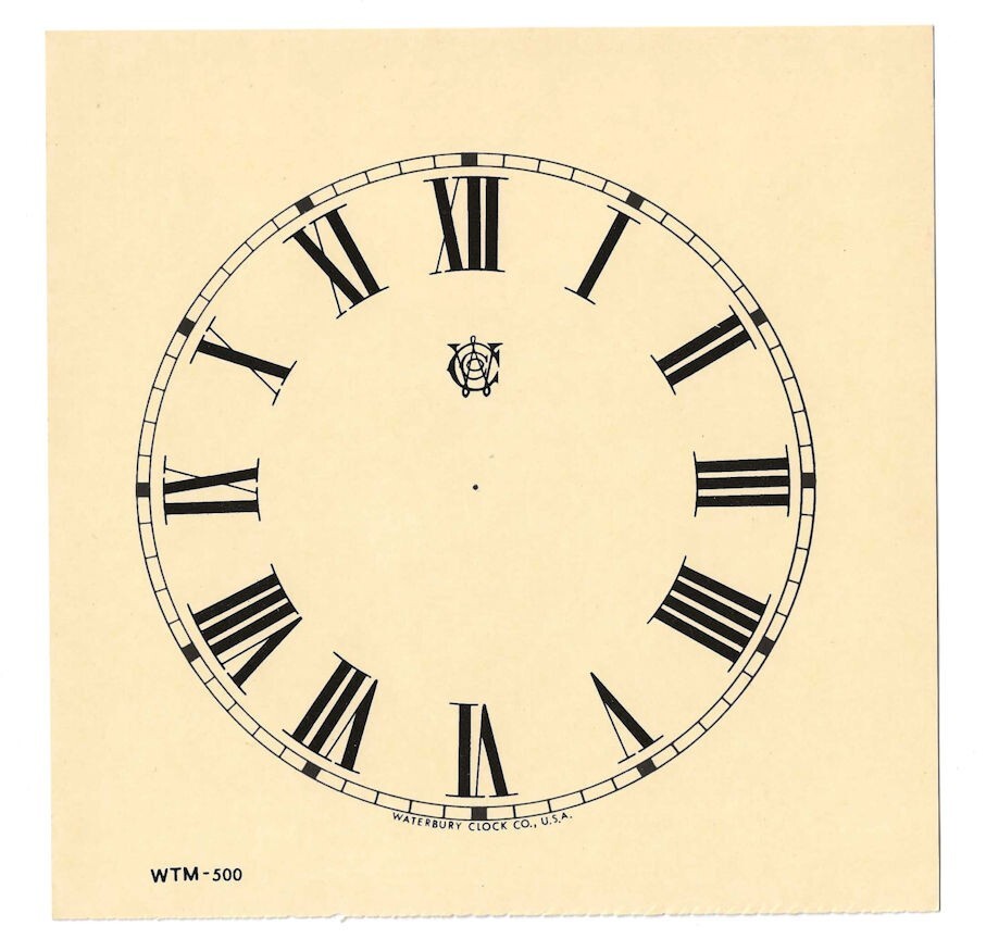 Vintage Replacement Clock Faces Paper Card Stock Matte Cream 10 ...