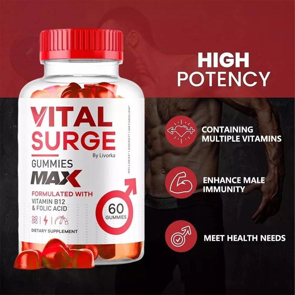 Vital Surge Male Gummies, Vital Surge Testo Support Gummys Performance ...