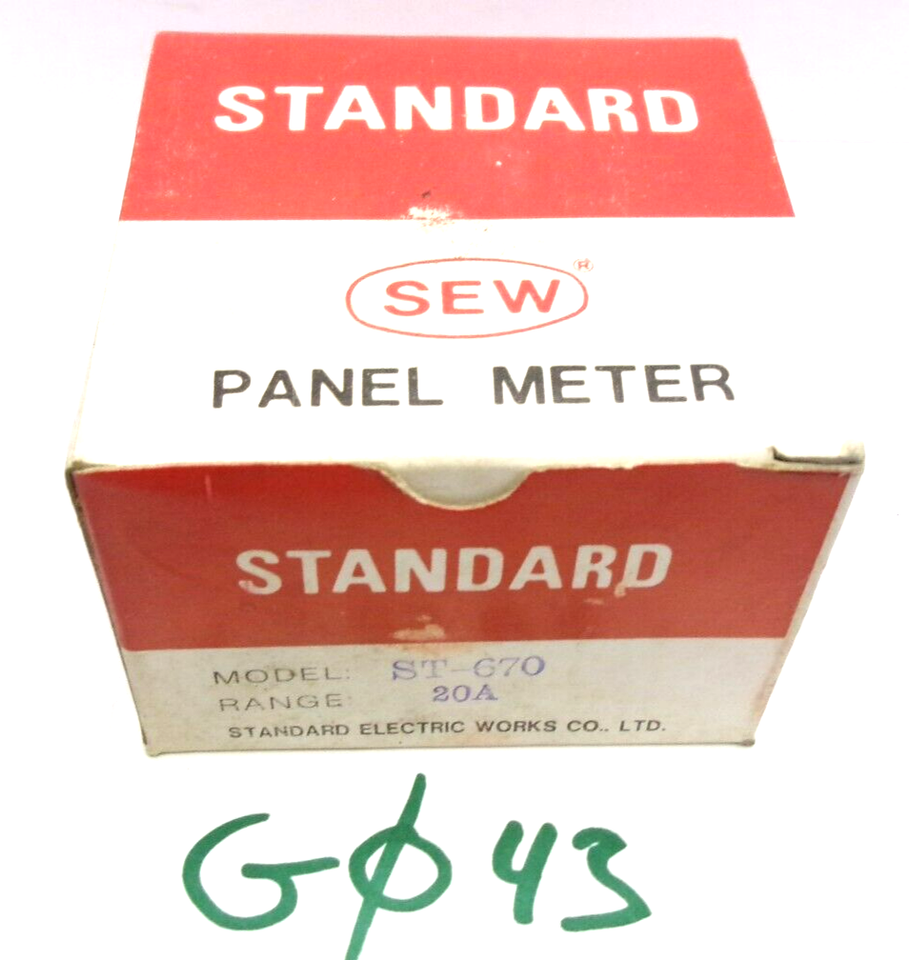 NEW SEW PANEL METER Standard Electric ST-670 CLASS 2.5" SHIPS FAST FROM ...