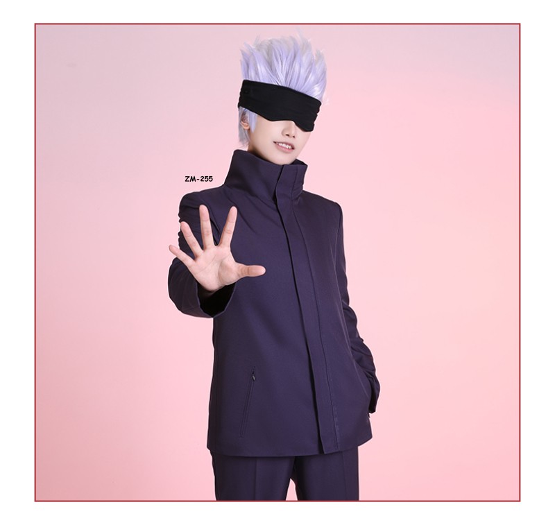 New Anime Jujutsu Kaisen Gojo Satoru Cosplay Hallowen Party Full Set ...