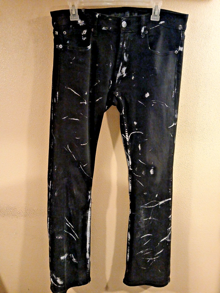 Wornstar Hellraiser Rock & Roll Stage Wear Custom Black Stretch Denim ...