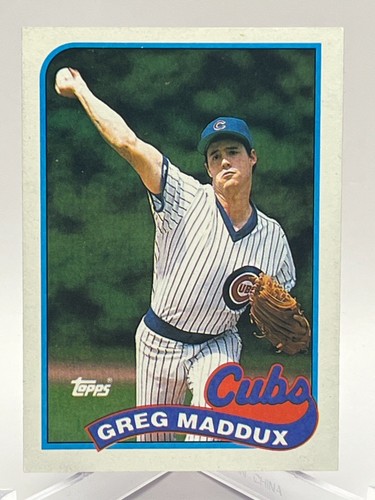 1989 Topps Major League Baseball Card 240 Greg "Mad Dog" Maddux Chicago ...