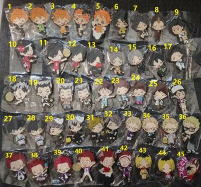 Japan Anime Haikyu Haikyuu!! Keychain Rubber Strap Phone Charm Key Ring ...