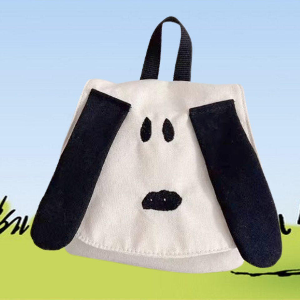 Peanuts Snoopy Drawstring Backpack Snoopy Face Design Slouchy Hobo Book ...