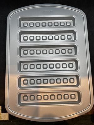 Pampered Chef Waffle Stick Pan Blue Preowned Excellent Condition | eBay